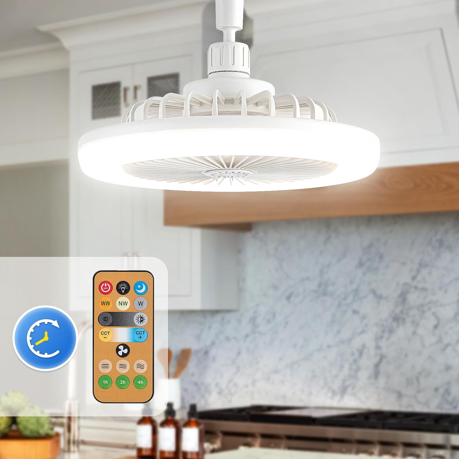 YHPOYLP HMcf038 Ceiling Fan with Light, Modern Bedroom LED Ceiling Fans ...