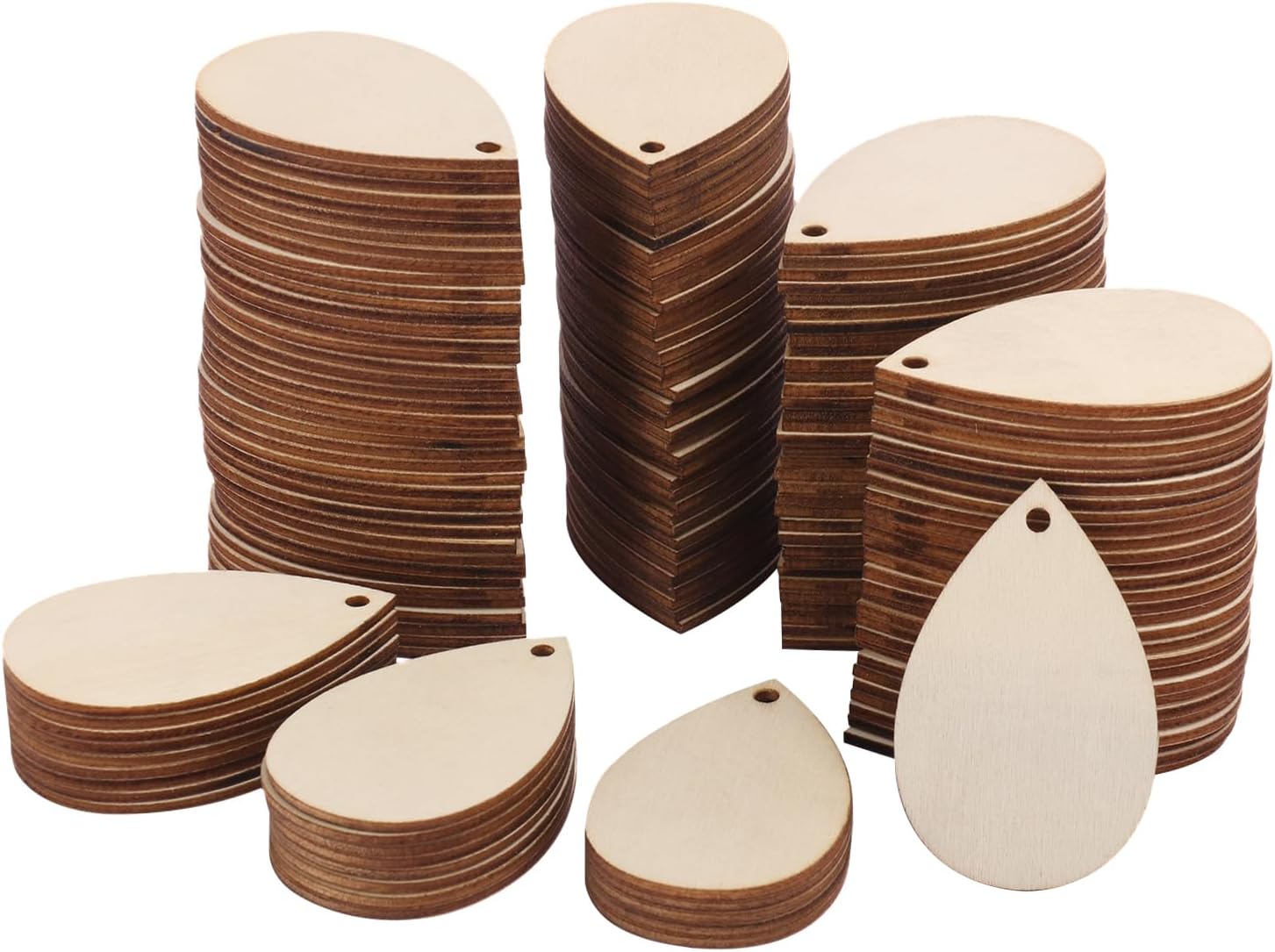 Amazon.com: 500 Pieces Wood Earring Blanks, 1.4 x 2.2 Inch Unfinished ...