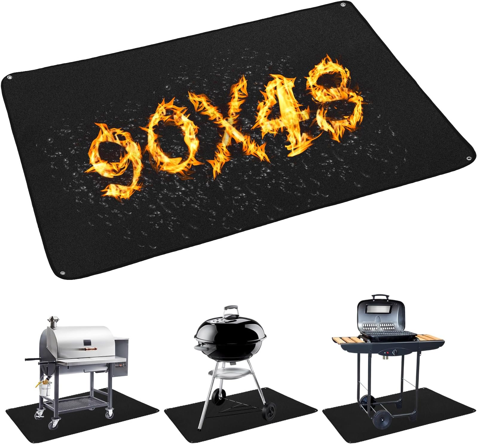 Amazon.com: TOHONFOO 90 x 48 in Extra Large Grill Mat for Outdoor Grill ...