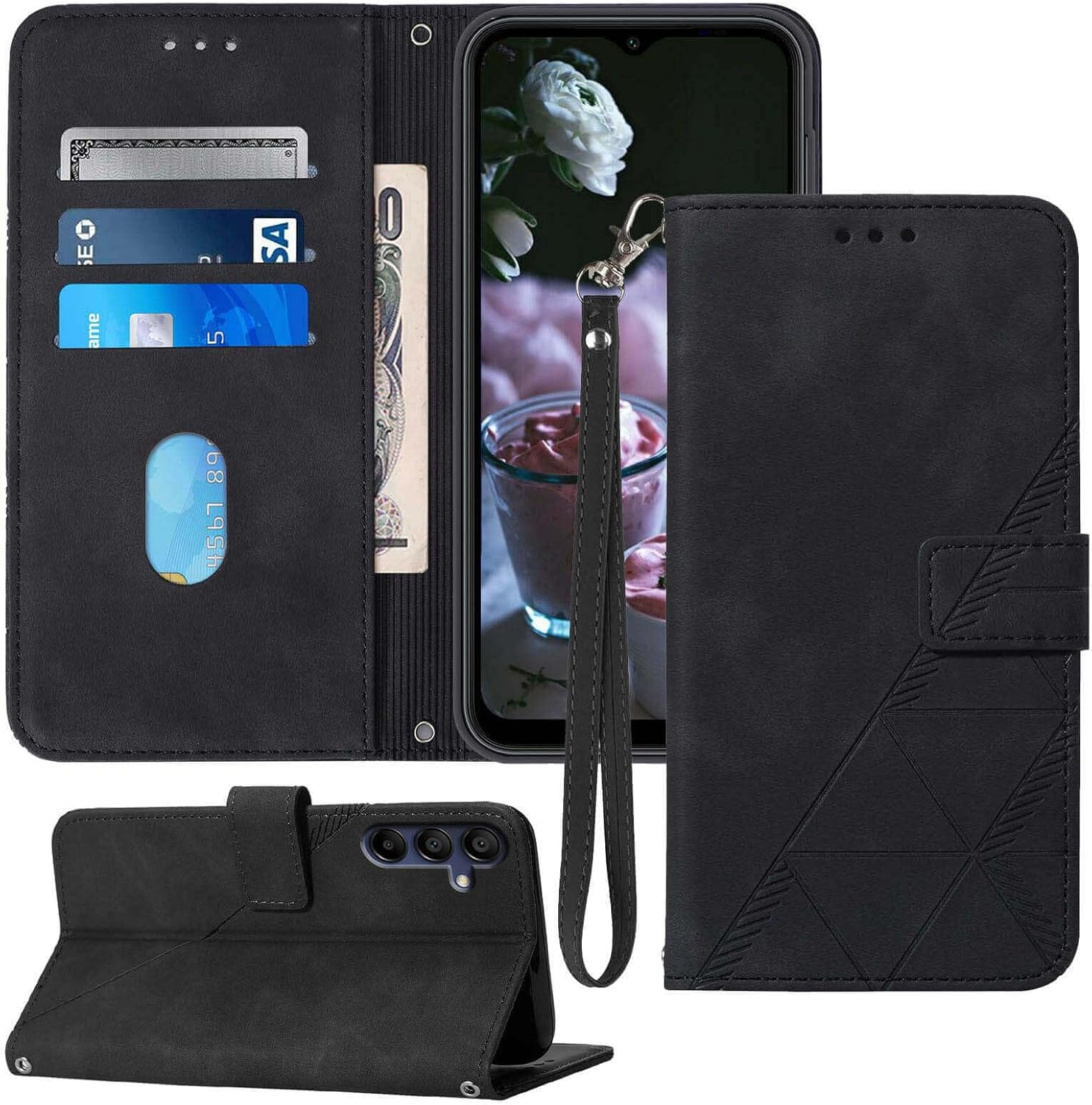 Moment Dextrad for Samsung A15 5G Case Wallet,Card Holder Slots Wrist ...