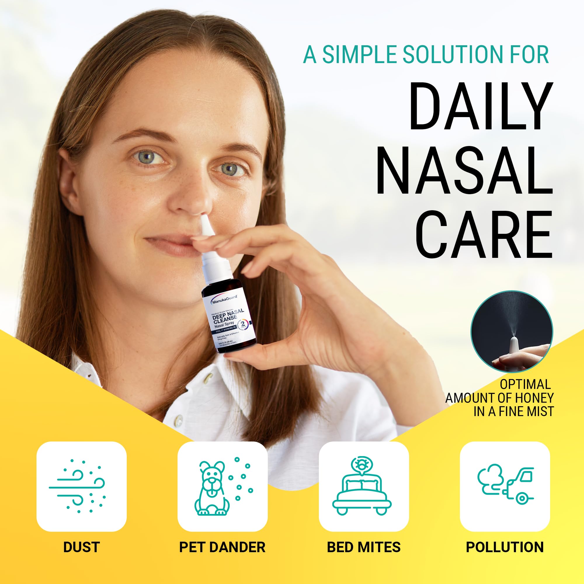 Snapklik.com : ManukaGuard Medical Grade Manuka Honey Natural Nasal Spray