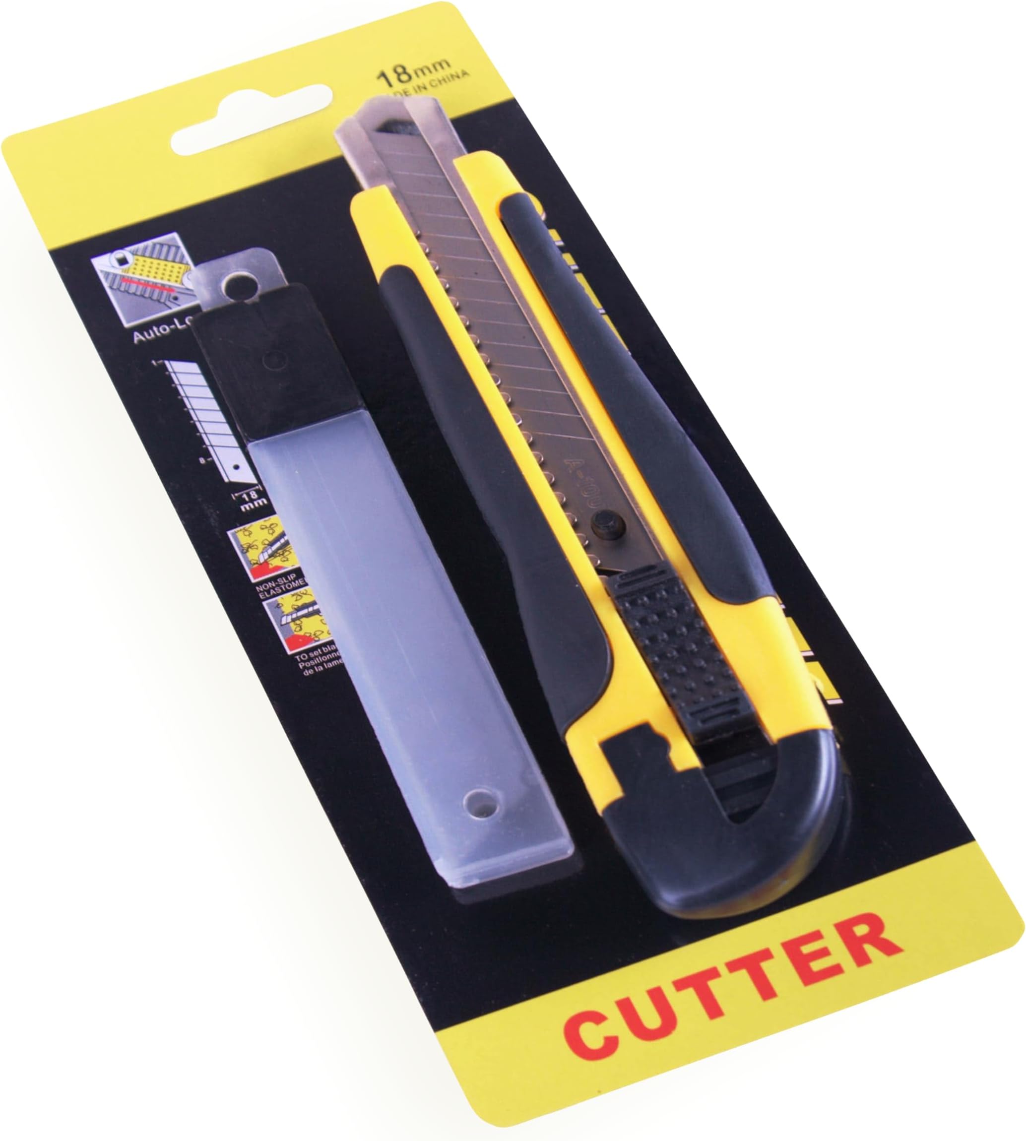 Lot de 12 Cutters Professionnels, Cutters à lame rétractable de 18 mm ...