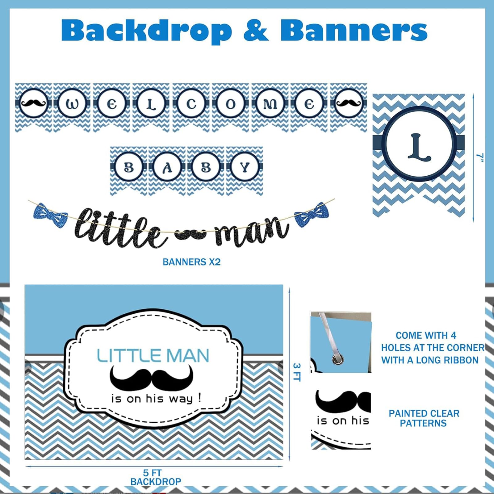 Little Man Mustache Baby