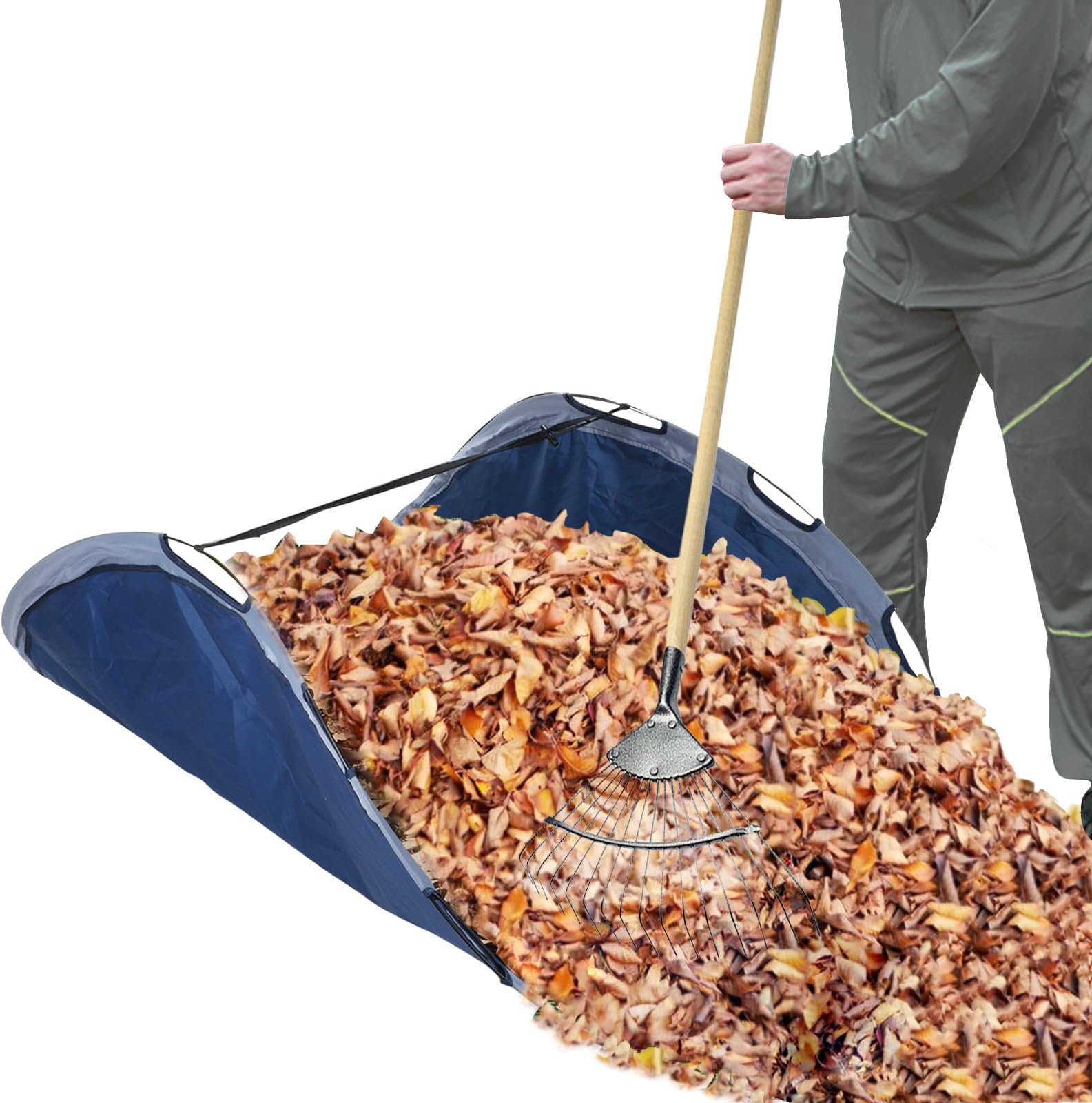 Amazon.com : EOONTOON Portable Pop Up Leaf Bags - Garden Leaf Collector ...