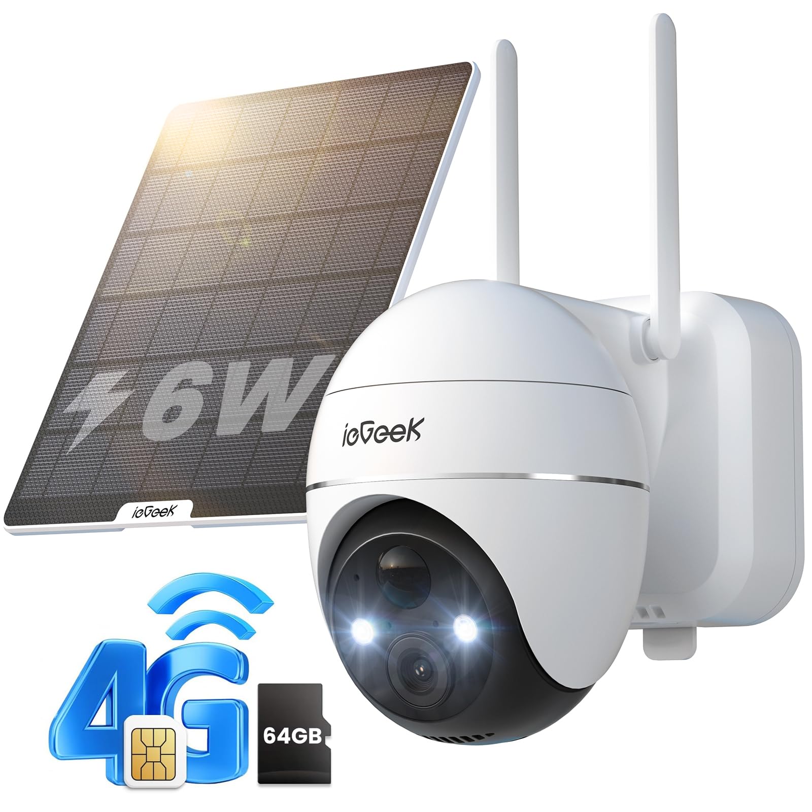 ieGeek Caméra 4G Exterieur Solaire - 4G TLE 2K Camera Exterieur sans ...