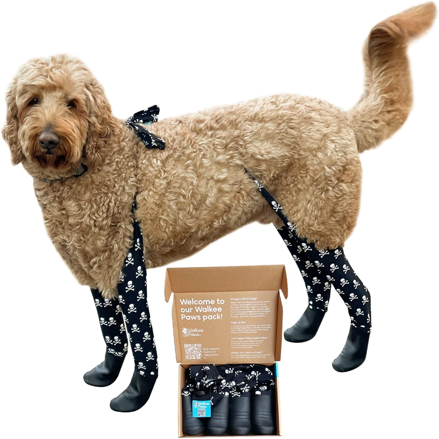 Amazon.com : Walkee Paws Deluxe Easy-On, Dog Suspender Boot Leggings ...