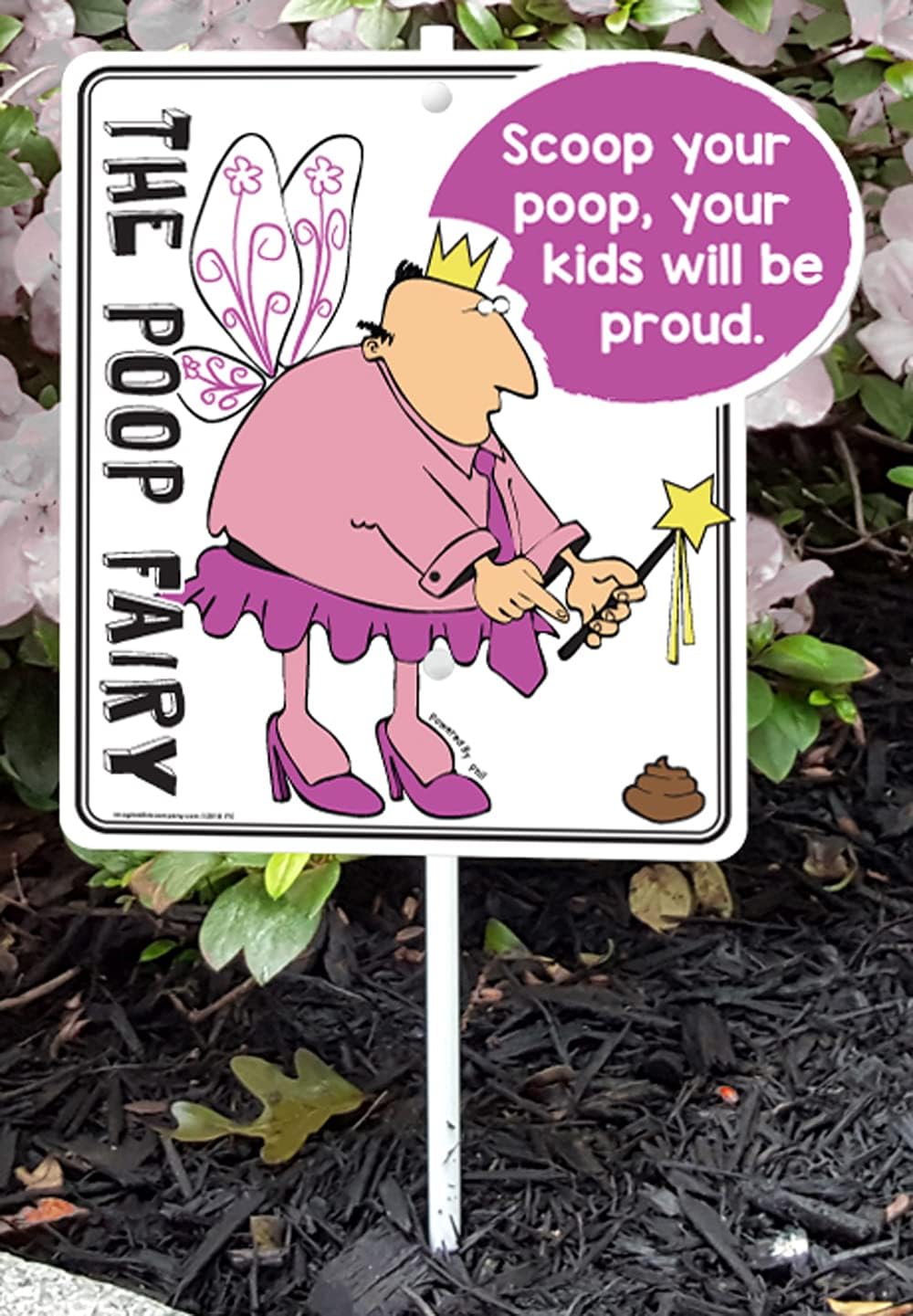 Amazon.com : Imagine This Company PF1022 Poop Fairy Yard Sign Your Kids ...