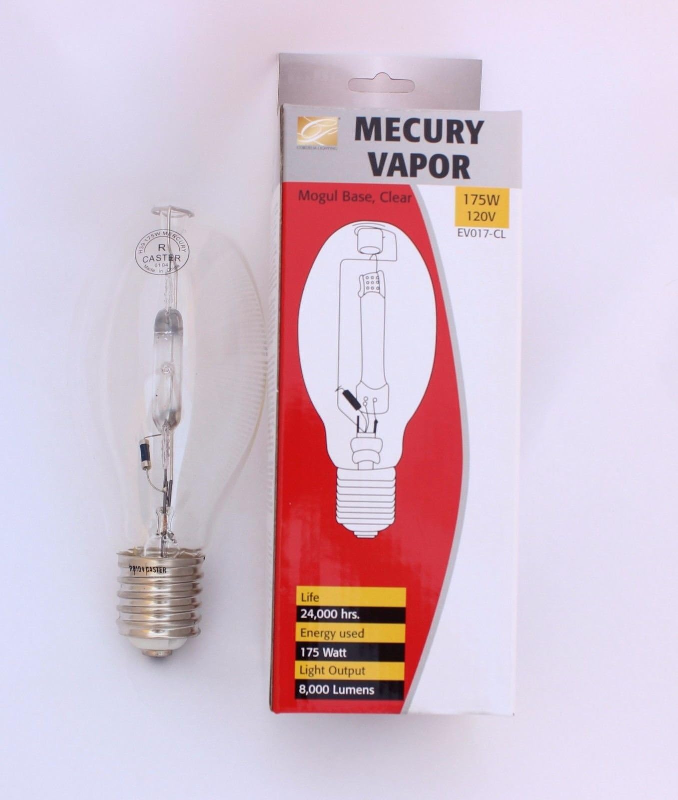 Sunlite 03679-SU MV400/DX/MOG H37 Mercury Vapor Lamp, 400 Watts, Mogul ...