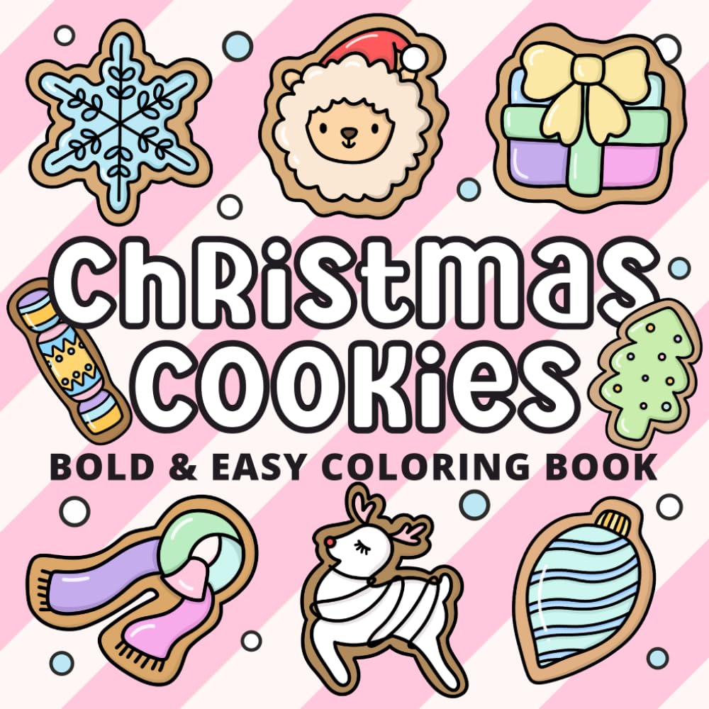 Amazon.com: Christmas Cookies Bold and Easy Coloring Book: Cute & Cozy ...
