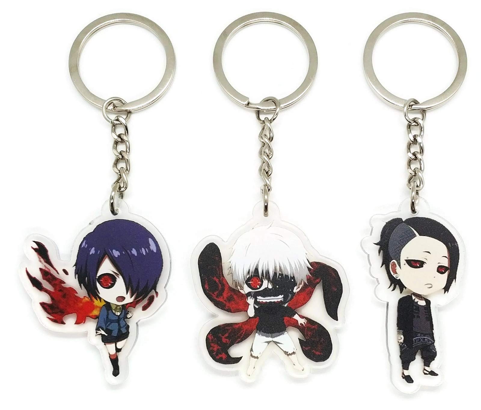 Amazon.com: EBTY DREAMS Inc. - Set of 3 Tokyo Ghoul Acrylic Keychain ...