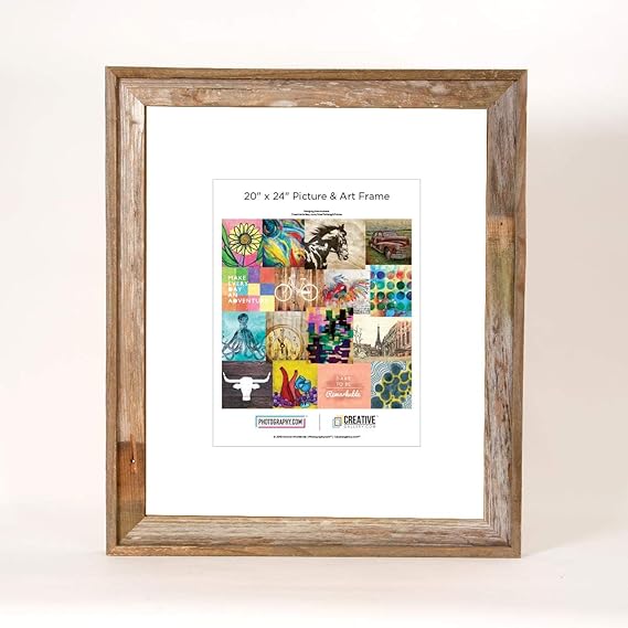 Amazon.com - Picture Wall Art - Rustic Reclaimed Barnwood 20 x 24 ...