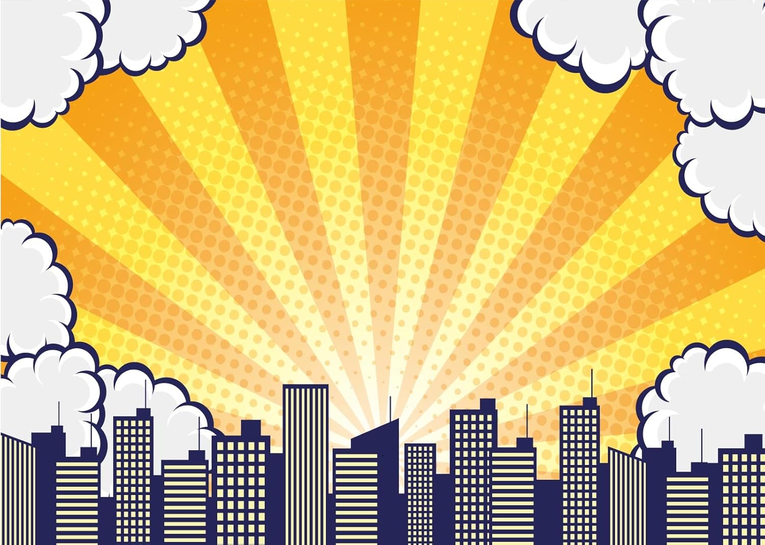 Amazon.com : BELECO 10x8ft Fabric Super City Backdrop for Superhero ...