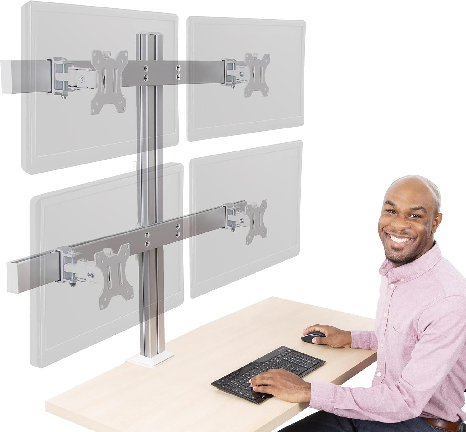 Amazon.com: Stand Steady 4 Monitor Mount | Heavy Duty Height Adjustable ...