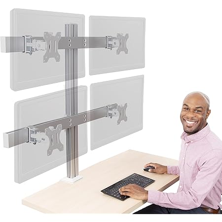 Amazon.com: Mount-It! 4 Monitor Stand | Quad Monitor Desk Mount | Fits ...