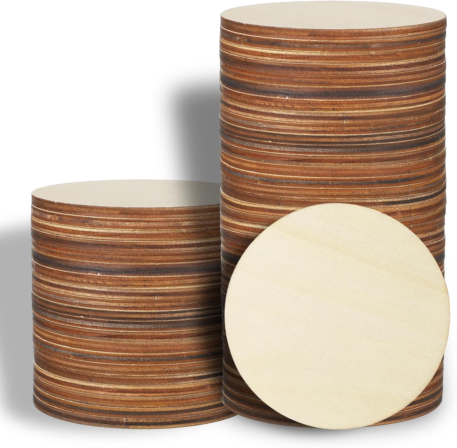 Amazon.com: 30 Pieces 4 Inch Unfinished Round Wood Circles 1/5" Thick ...