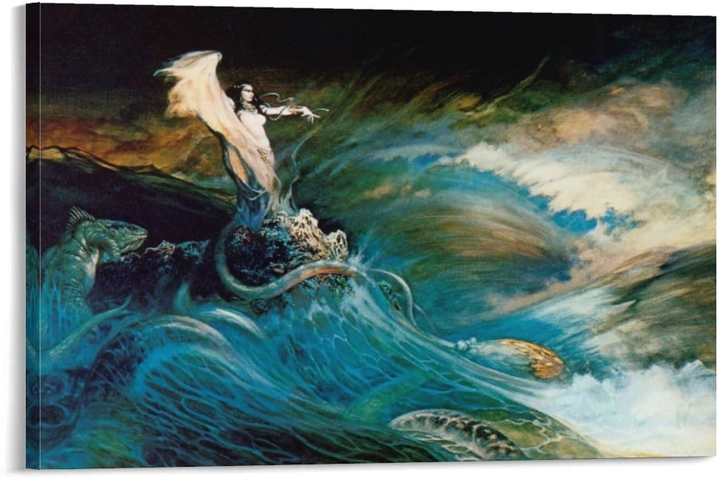 Amazon.com: Frank Frazetta Art Print Poster Sea Witch Sci-fi Fantasy ...