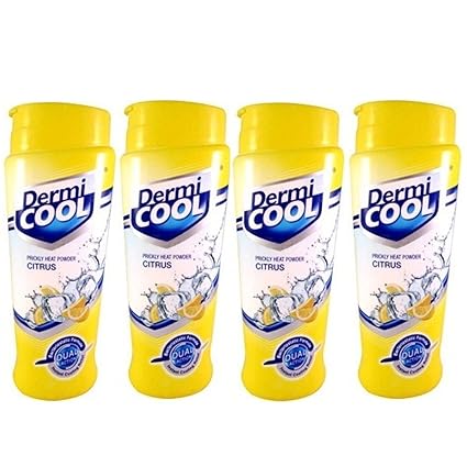 Dermi Cool Prickly Heat Powder - Citrus Blast (150g) (Pack of 4 ...