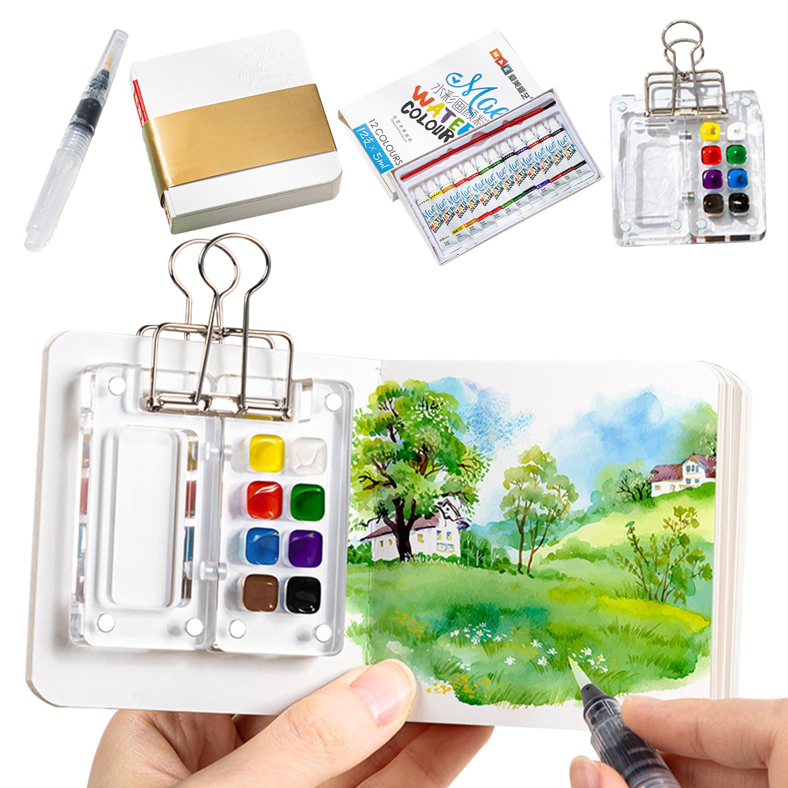 Amazon.com: Clear Travel Paint Palette Set, Mini Mini Paint Palette, 8 ...
