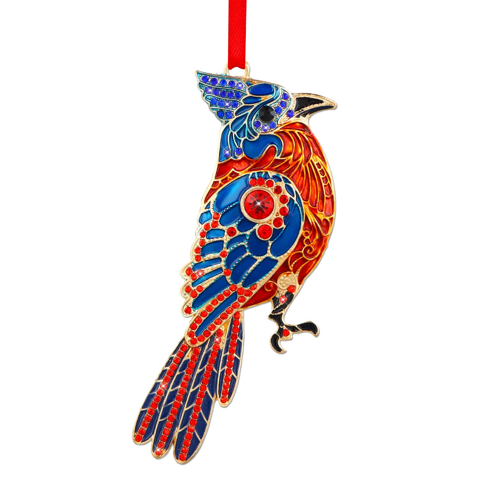 Amazon.com: WhatSign Cardinal Christmas Ornaments - Metal Red Cardinal ...