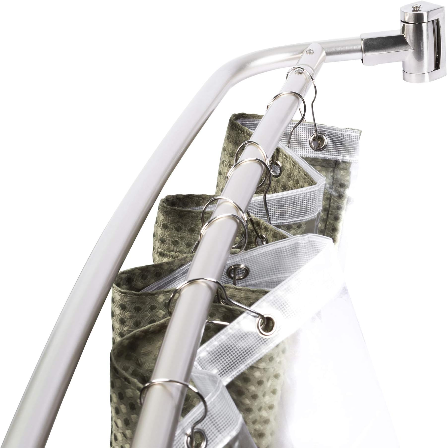 JS Jackson Supplies Double Curved Shower Rod, Metal Construction ...