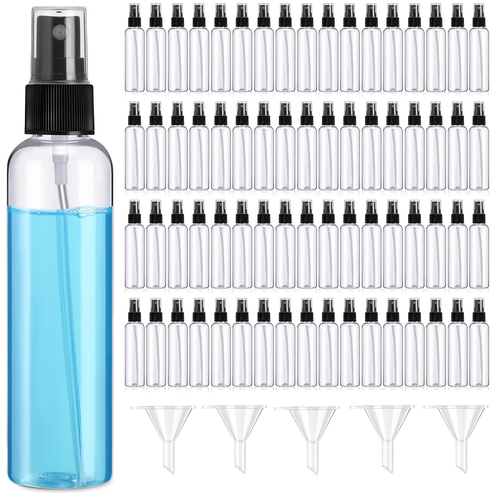 Amazon.com: Layhit 100 Pcs Mini Spray Bottles 4 oz Clear Alcohol Spray ...