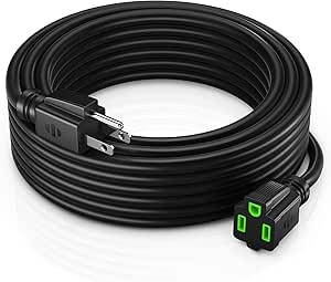 Amazon.com: Maximm 12/3 Extension Cord 30 Feet, 12AWG, Black, 1-Outlet ...
