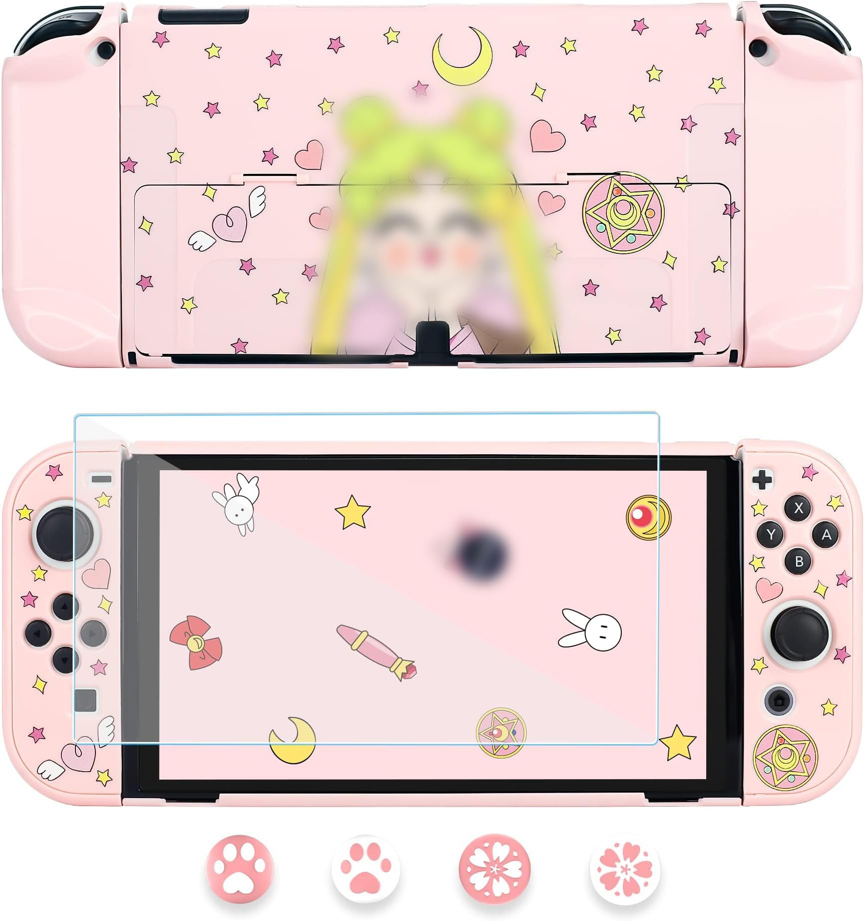 Amazon.com: FUNDIARY Cute Anime Girl Protective Shell Compatible with ...