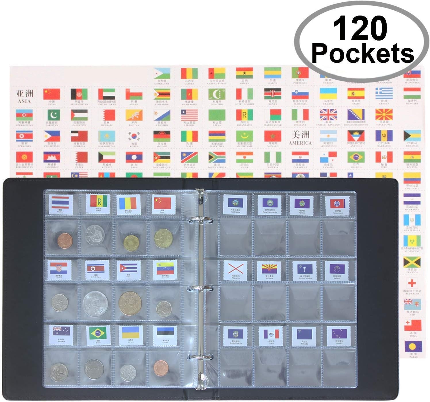 Amazon.com : Coin Collecting Starter Holders - Includes A Leather Album ...