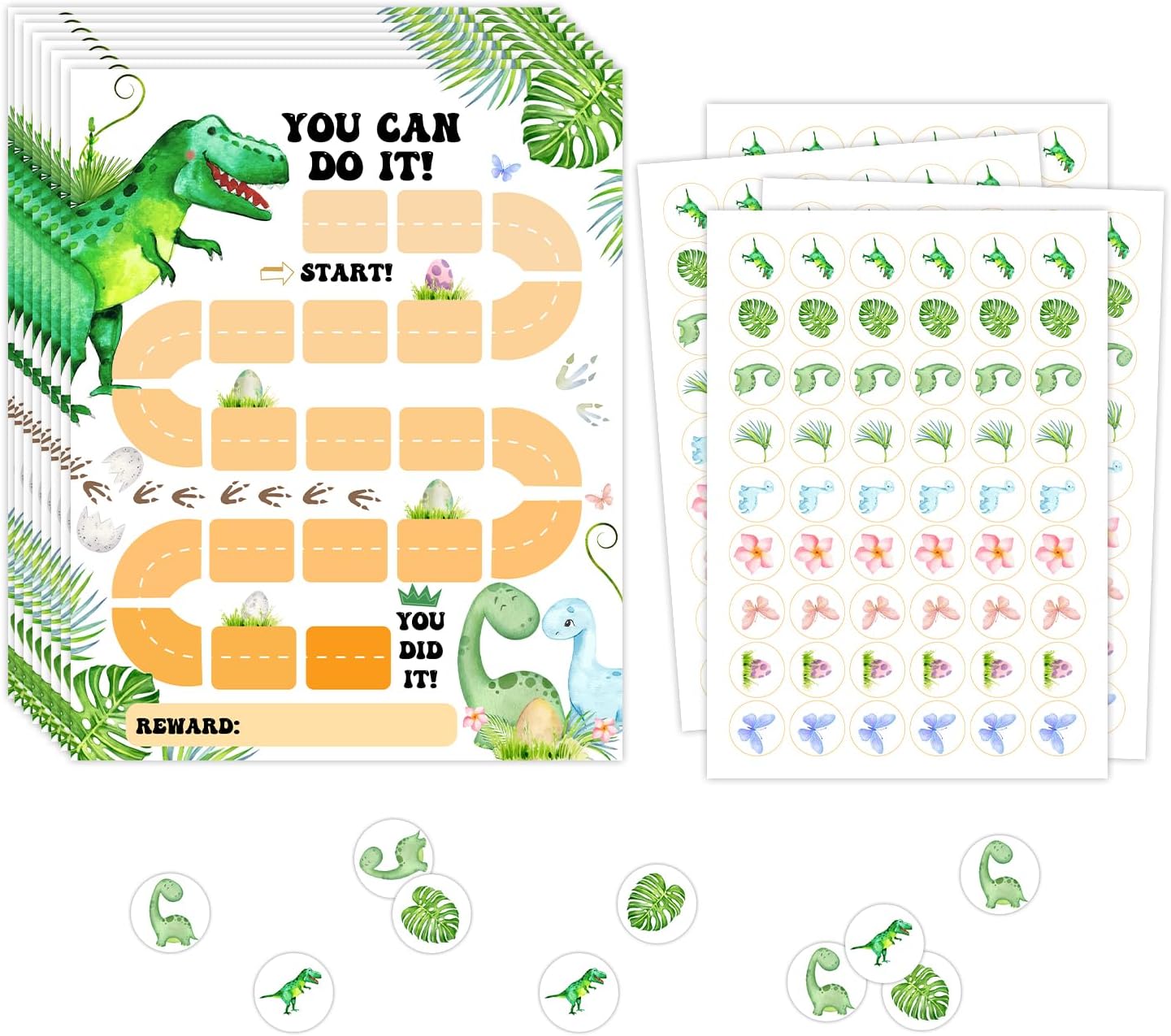 Amazon.com : Behavior Reward Chart for Toddlers Boys Girls, You Can Do ...