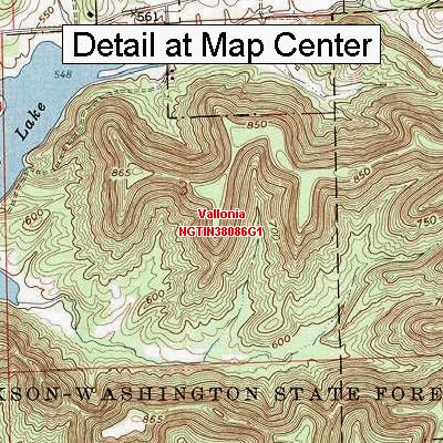 Amazon.com : USGS Topographic Quadrangle Map - Vallonia, Indiana ...