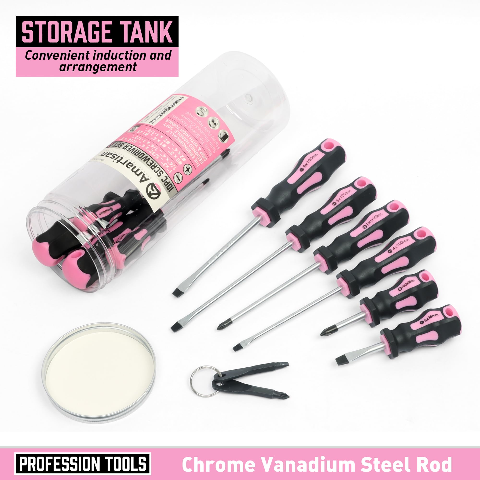 Snapklik.com : Amartisan 10-Piece Magnetic Screwdrivers Set, 5 Phillips ...