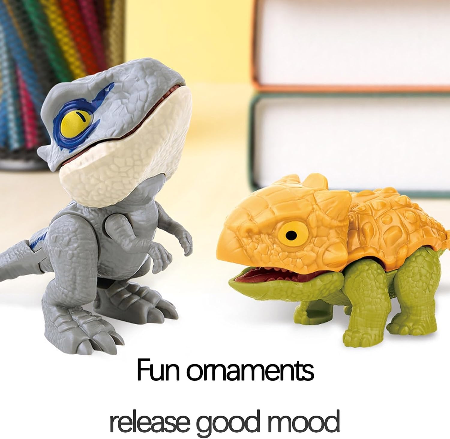 Pack of 4 Dinosaurs Biting Fingers Puppet Model Figure Novelty Toys ...