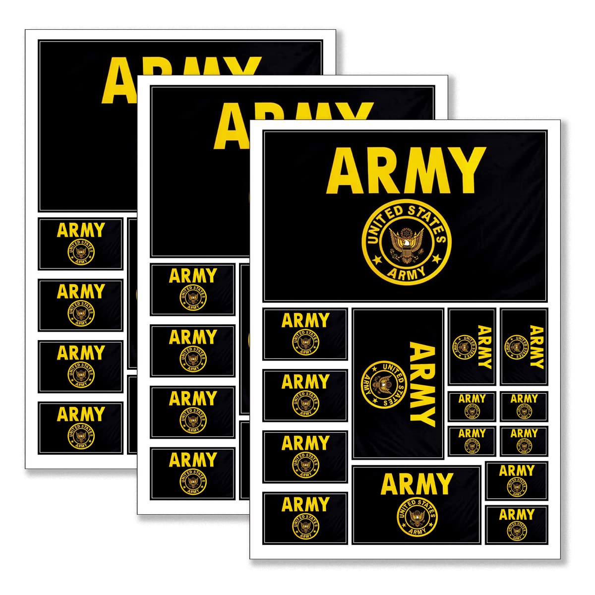 Amazon.com: QQSD US Army Gold Crest Flag Sticker Decal Military in ...