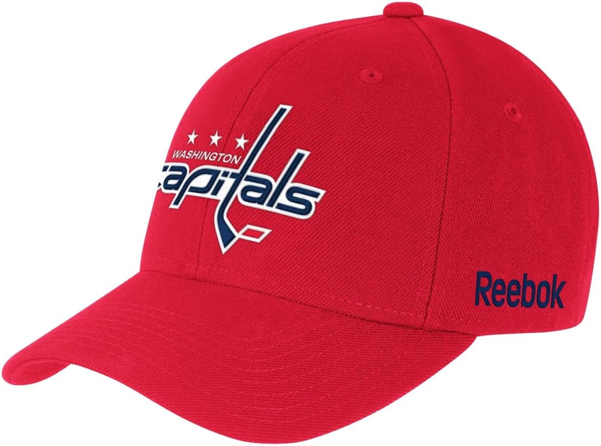 Amazon.com : Washington Capitals Red Team Logo Adjustable Hat : Sports ...