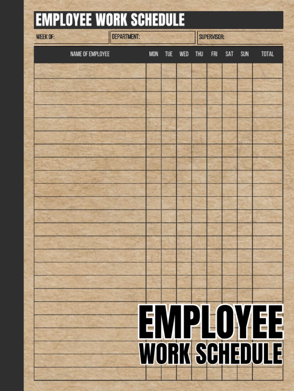 Employee Work Schedule: Cute Logbook Gift for Any Manager, Business ...