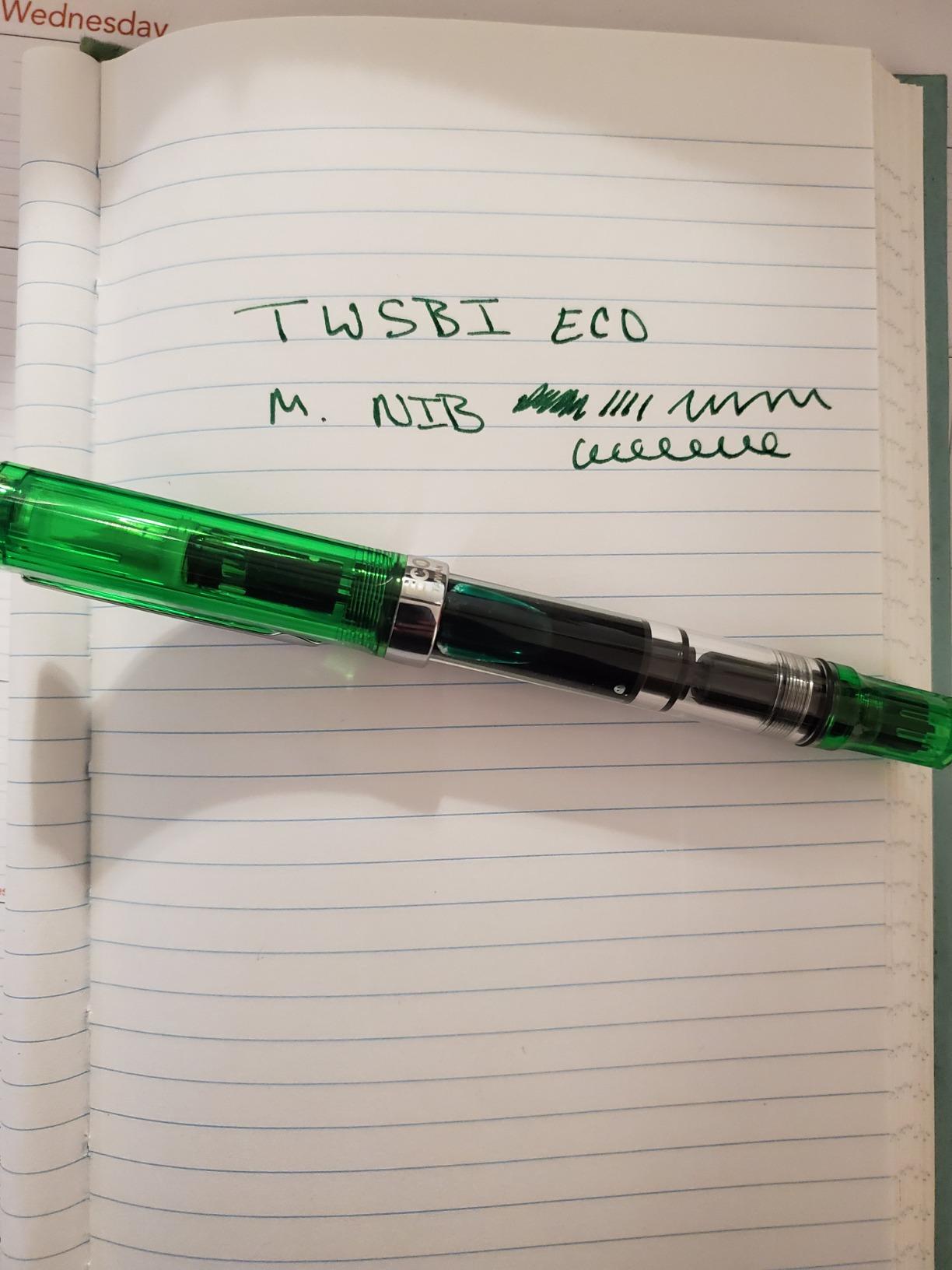 Amazon.com : TWSBI ECO Transparent Green Fountain Pen M nib : Office ...