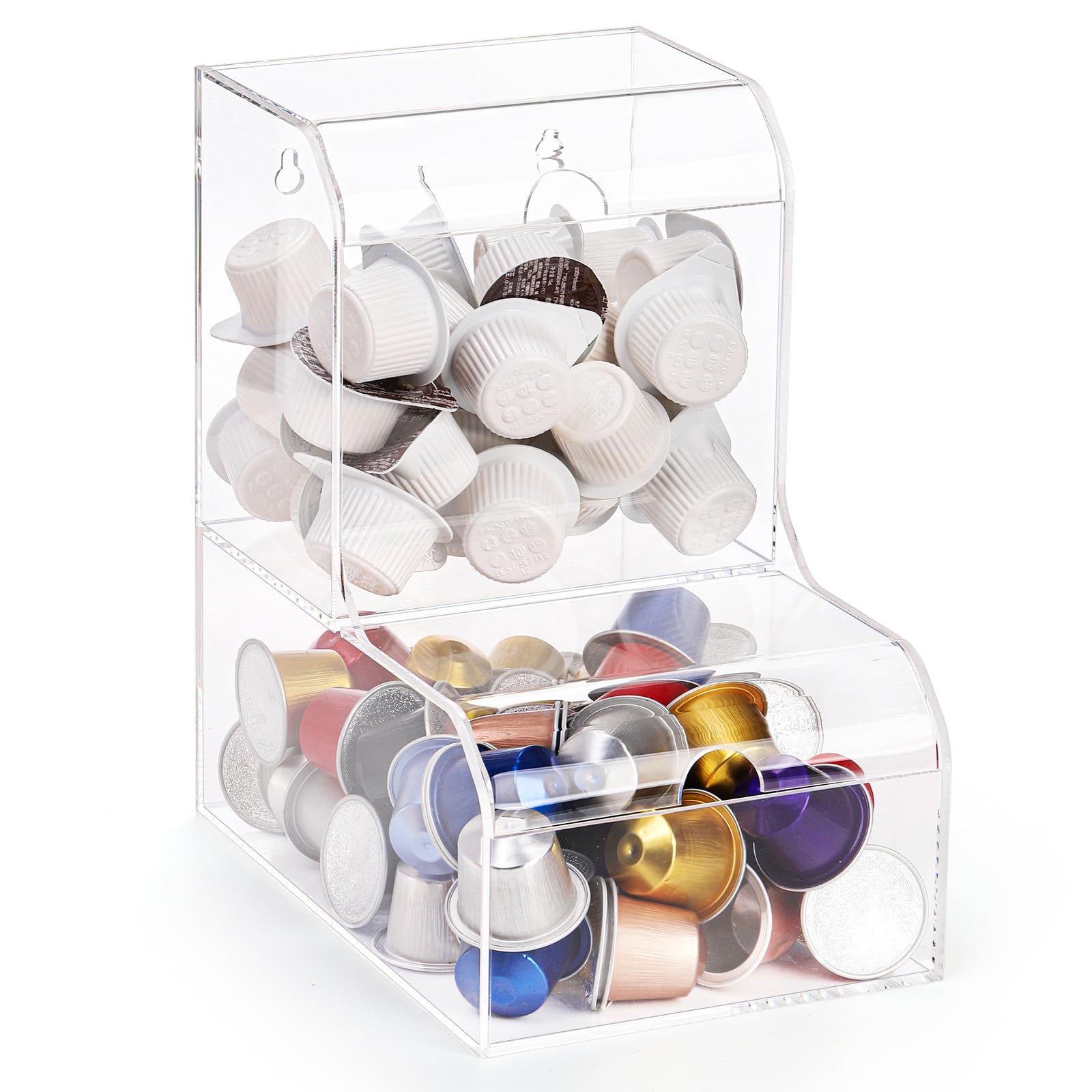 Amazon.com: TOPZEA Acrylic Coffee Pod Holder with Lid, Stackable K Cup ...