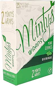 Amazon.com: Minty’s Wraps 100% Organic Mint Leaf Wraps - 25 Pack ...