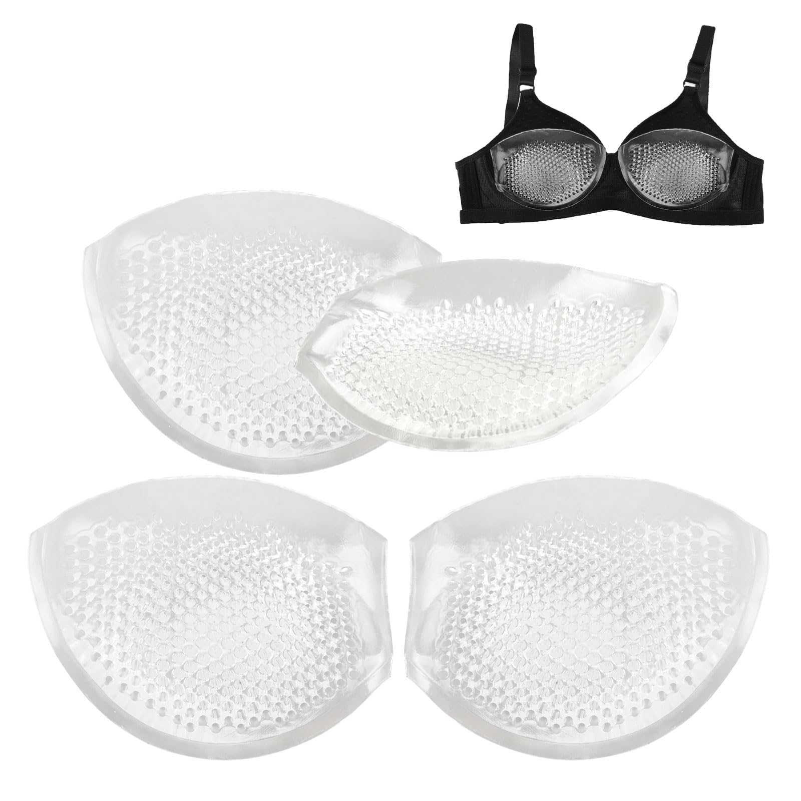 Rairsky Swimsuit Padding Inserts, 2 Pairs Bra Pads Insert, Clear Gel ...