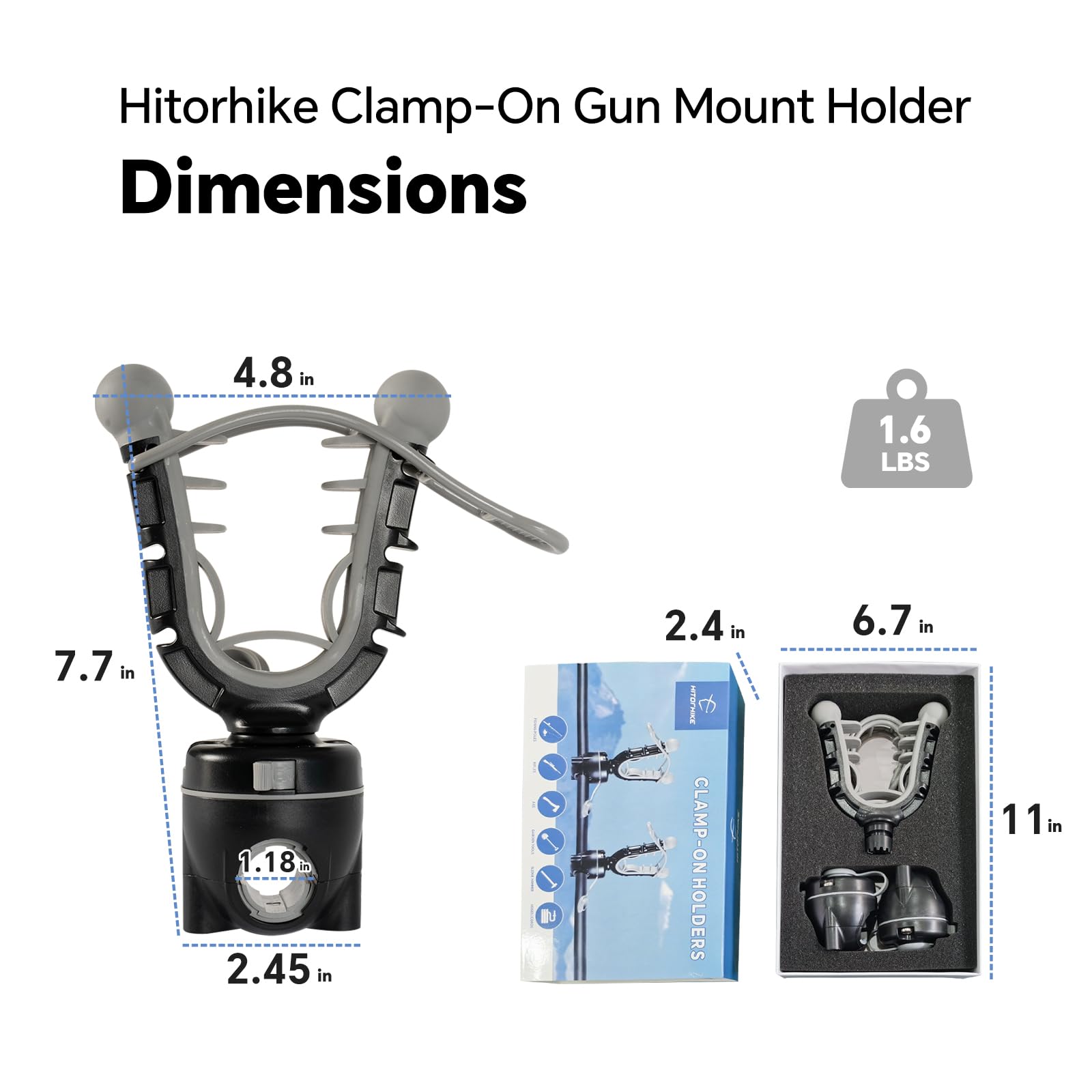 Snapklik.com : ATV Gun Rack 3 Adjustable Levels Clamp-on Gun Mount ...