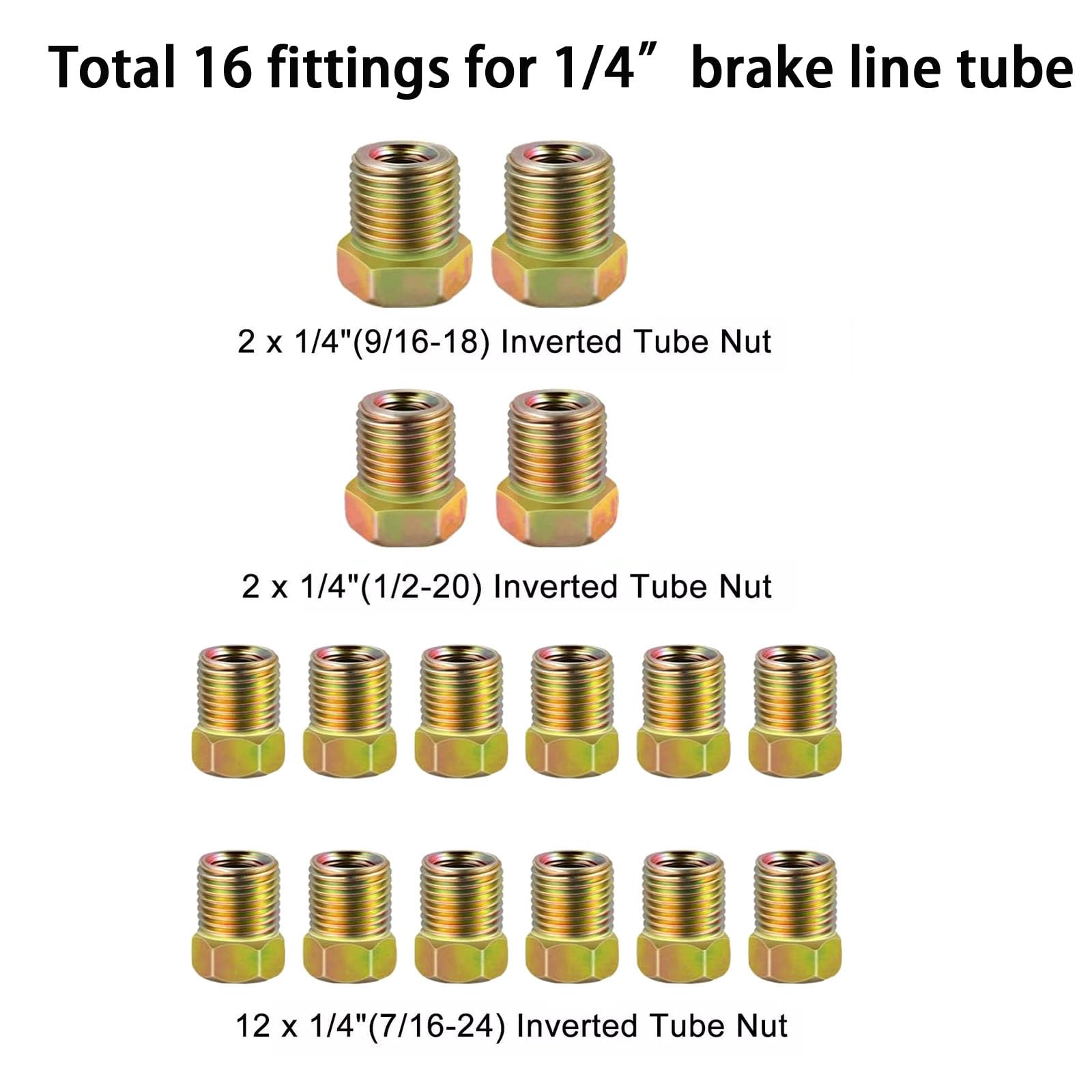 Snapklik.com : 35PCS Threads Brake Line Fittings Brass Brake Line ...