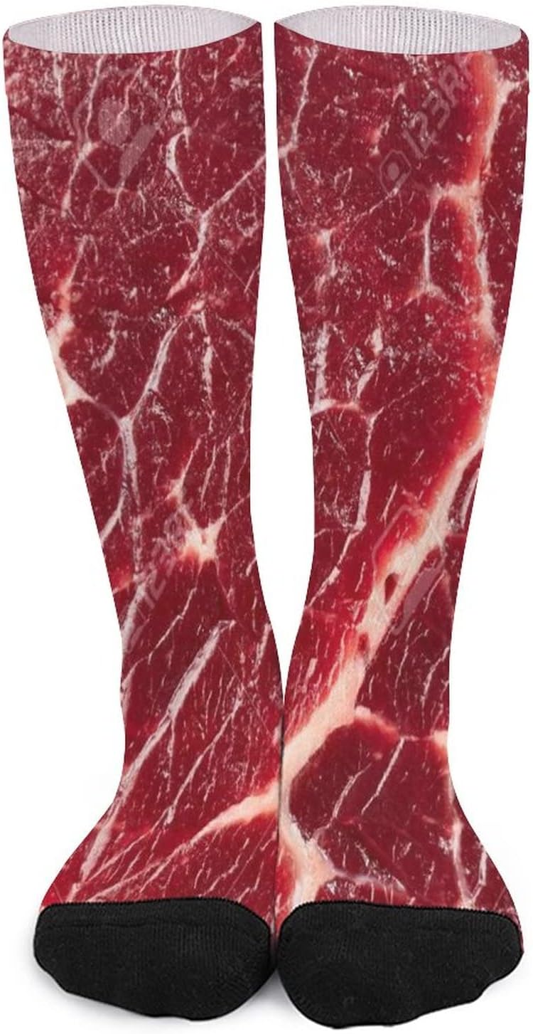 Amazon.com : Beef Steak Texture Meat Compression Socks for Women and ...