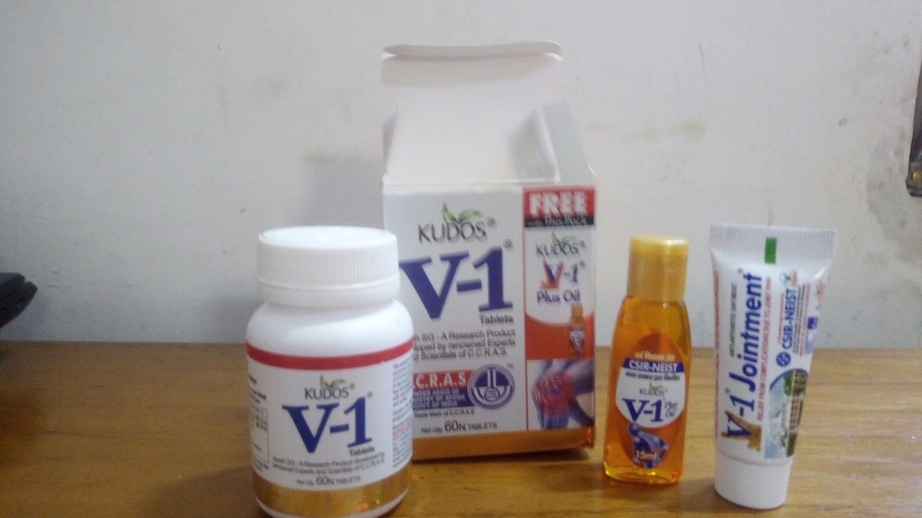 Kudos V-1 Pain Relief 60 Tablets | For Bones & Joint Pain relief ...