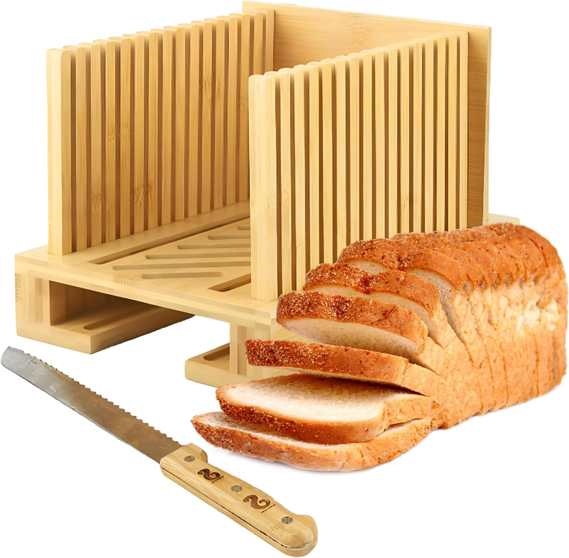 Amazon.com: Bread Slicer for Homemade Bread with Bread Knife 13in ...
