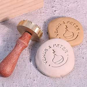Amazon.com: KAINSY Custom Pottery Stamp for Clay, Personalized Clay ...