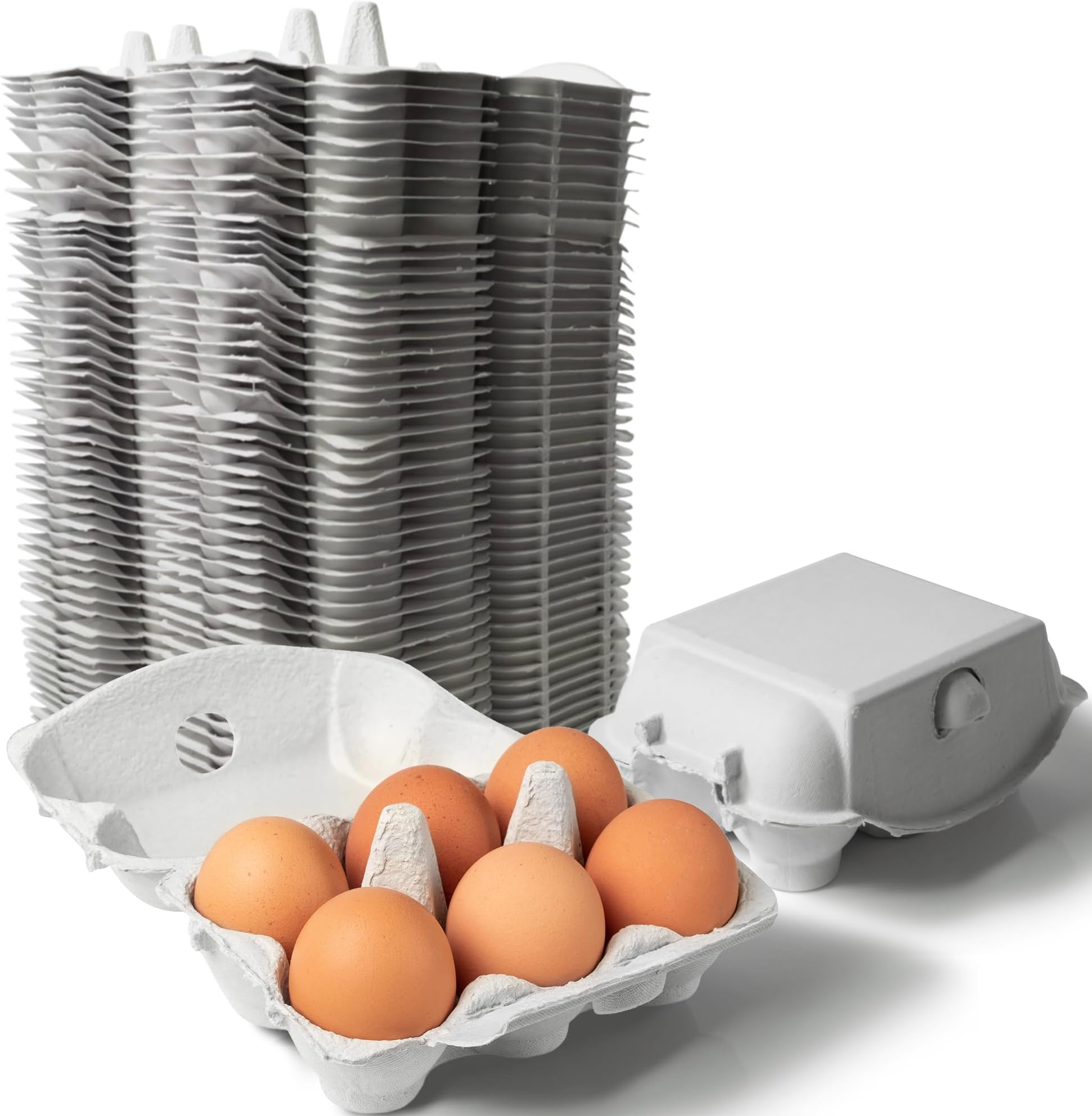 Amazon.com: ROVFLUX Detachable Empty Egg Cartons 50 Pack - Dozen Egg ...