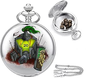 Amazon.com: SUDESMO DND Pocket Watch & Micro Polyhedral Dice Set?Pocket ...