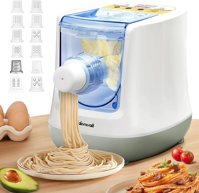 Amazon.com: CGOLDENWALL Automatic Pasta Maker Machine Electric, Digital ...