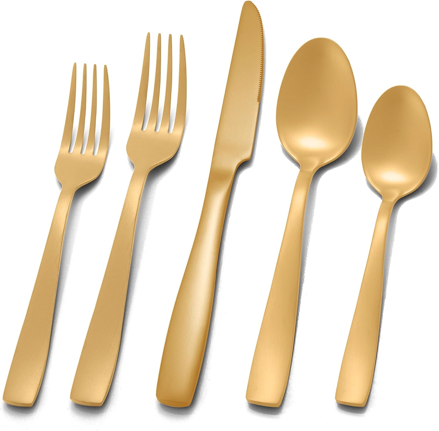 Amazon.com | HaWare Gold Silverware Set, 20-Piece Stainless Steel ...