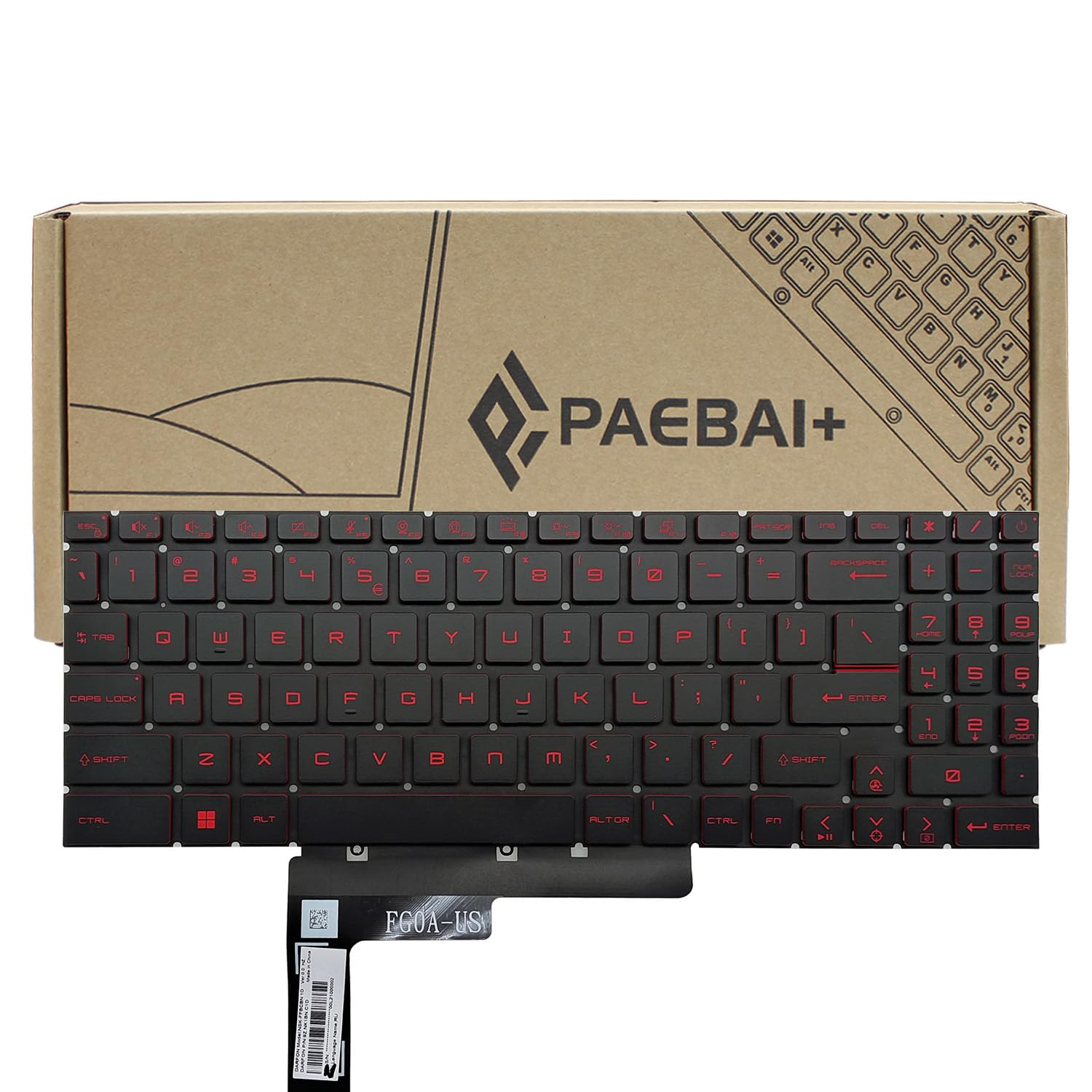 Amazon.com: PAEBAI+ Replacement Laptop Keyboard Compatible with MSI ...